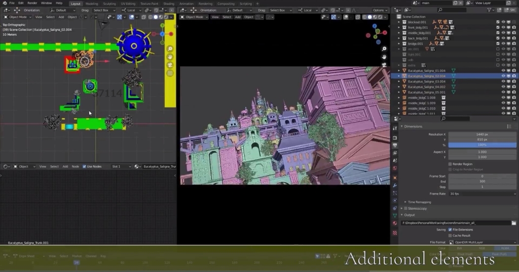 【Blender3.0】Wing Fox：Blenderで大規模なファンタジー都市を作成する | CGbox