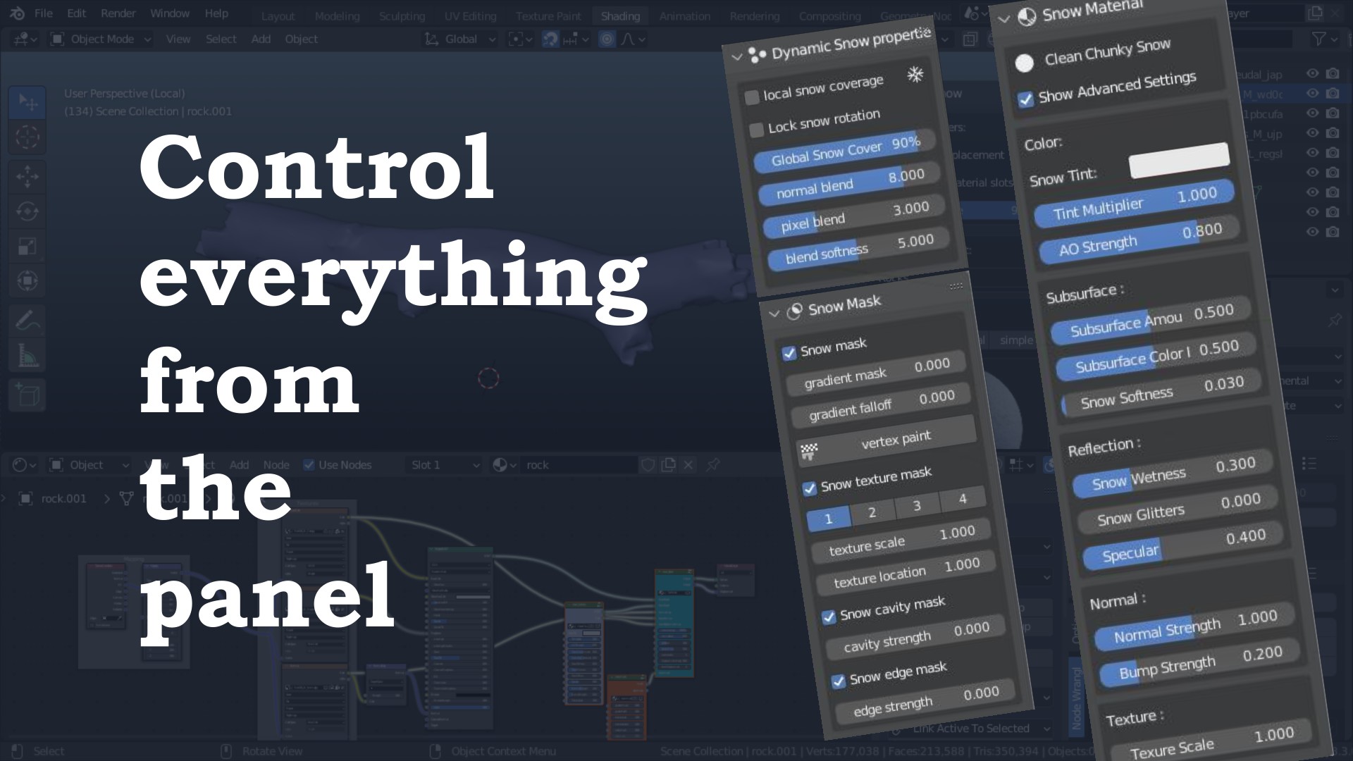 【アドオン紹介】Quick Snow – 雪を簡単/高速に生成可能な強力アドオン！ | CGbox