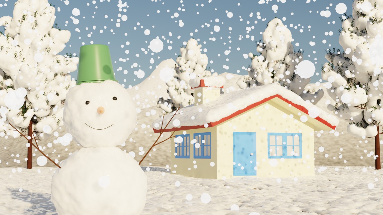 【Blender3.5】雪景色のモデリング方法を紹介！ | CGbox