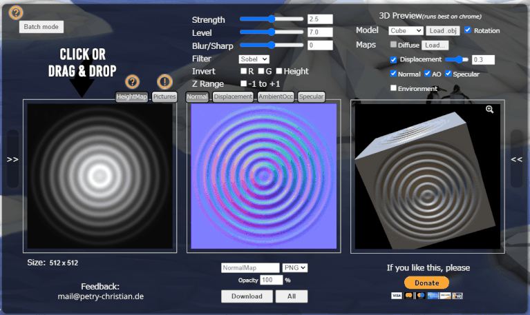ノーマルマップを自動生成できる「NormalMapOnline」の使い方 | CGbox
