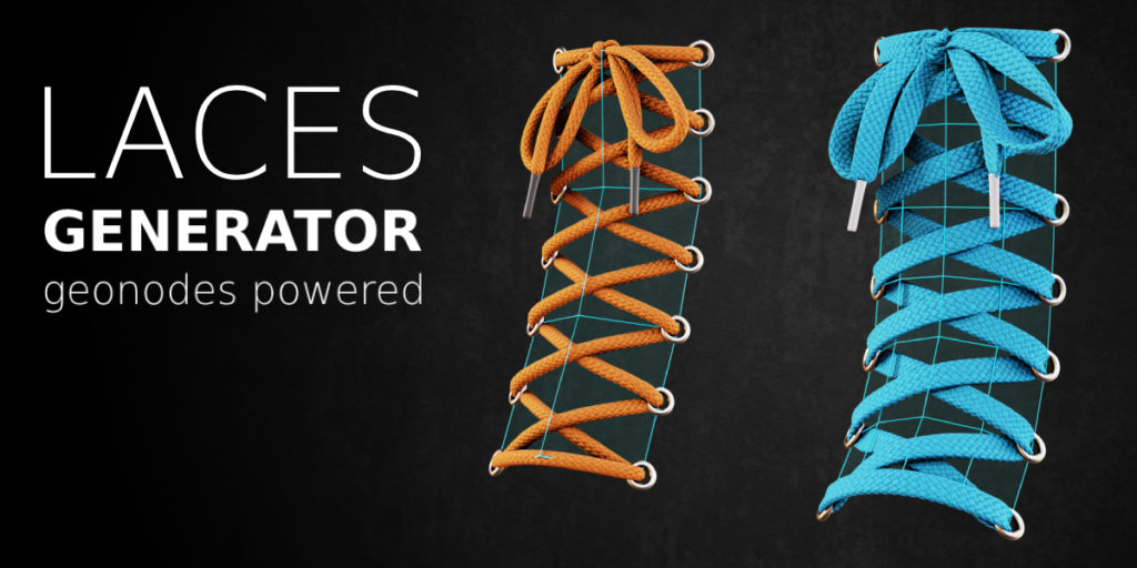 【アドオン紹介】Laces Generator – 靴ひもを簡単カスタム | CGbox