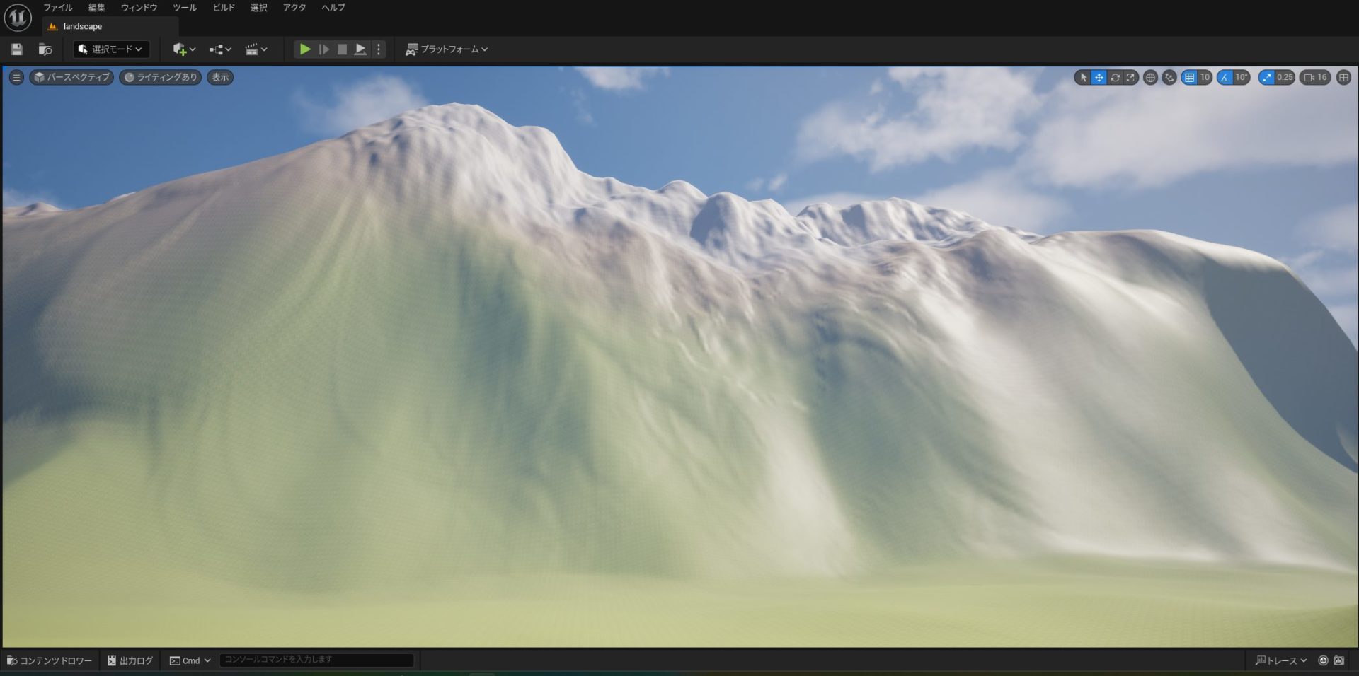【UE5初心者向け】ランドスケープ機能を使って地形を作成する方法 | CGbox