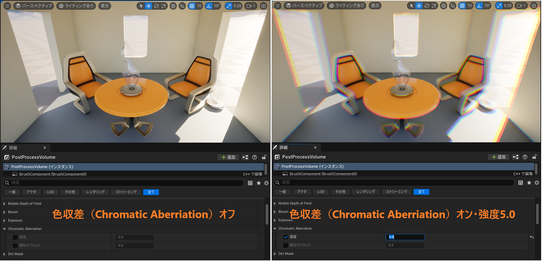 【UE5初心者向け】ポストプロセスボリュームの機能・使い方 | CGbox