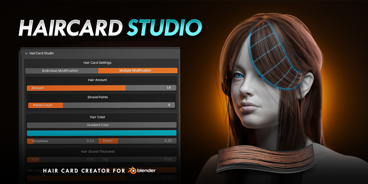 【アドオン紹介】Hair Card Studio – メッシュでヘアをカスタム！ | CGbox